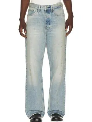 SUNFLOWER Relaxed Boot Cut Jean In Denim-light - Paint Worn