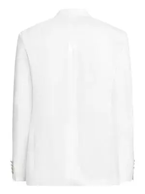Dolce & Gabbana Sicilia Light Double-breasted Linen Jacket - White
