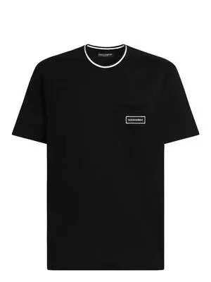 Dolce & Gabbana Cotton T-shirt With Logo - Black