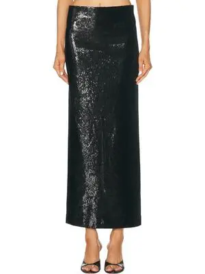 TOTEME Sequin Maxi Skirt - Black