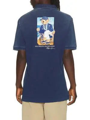 Polo Ralph Lauren Short Sleeve Mesh Novelty Bear Polo In Navy - Medium Indigo