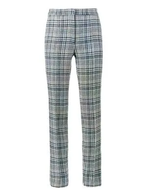 Off-White Tartan High-waisted Trousers - Blue