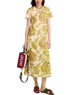 La DoubleJ Sporty Swing Dress In Oasis Print - Neutrals