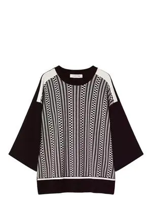 LANVIN Patterned Sweater - Black