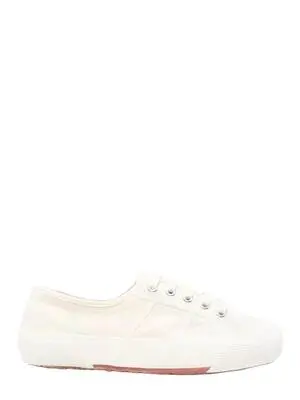 Superga Round Toe Lace-up Sneakers - White