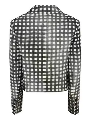 Ermanno Scervino Gingham Check Button-up Jacket - Black