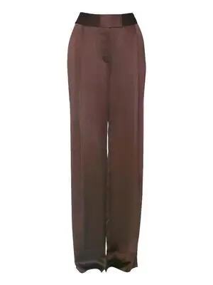 THE SEI The Sei Pressed Crease Trousers Brown