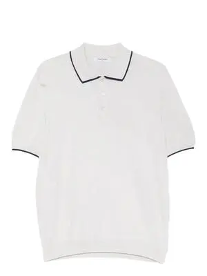 GRAN SASSO Contrast-trim Short-sleeve Polo Shirt - Neutrals
