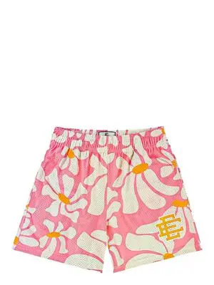 ERIC EMANUEL Daisy Print Mesh Shorts - Pink