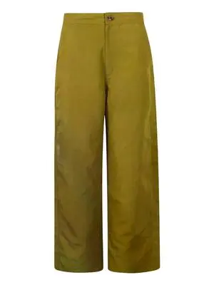 Soeur Dario Wide-leg Trousers In Mustard Yellow - Green