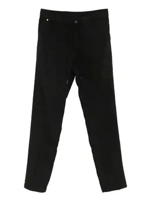 BOSS Linen Blend Drawstring Waist Trousers - Black