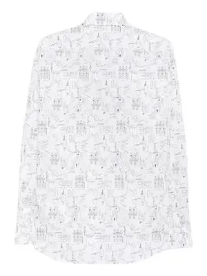 Karl Lagerfeld Graphic-print Long-sleeve Shirt - White