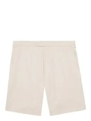 REISS Cantwell Side-adjuster Stretch Cotton-blend Shorts - Stone
