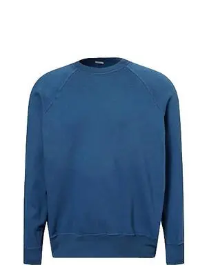A.PRESSE Crewneck Cotton-jersey Sweatshirt - Blue