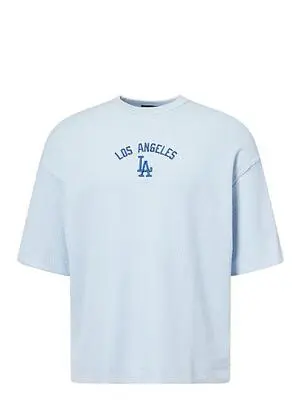 New Era La Dodgers Mlb Waffle Cotton-blend T-shirt - Blue