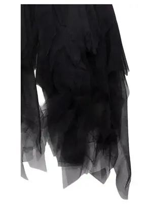 Matieres Fecales Layered Tulle Strapless Top - Black