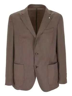L.B.M. 1911 Herringbone-weave Blazer - Brown