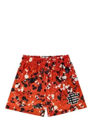 ERIC EMANUEL Ee Basic Paint-splatter Shorts - Orange