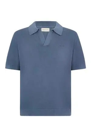 Gant Fine-knit Short-sleeve T-shirt - Blue