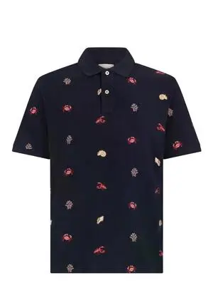 Gant Embroidered-motif Polo Shirt - Blue