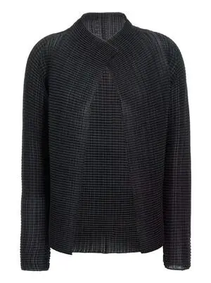Issey Miyake Wooly Pleats Cardigan - Black