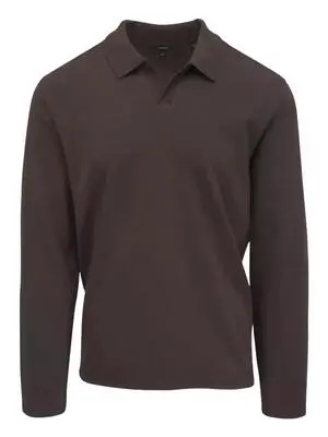 VINCE Vince Collared Open-Placket Sweater