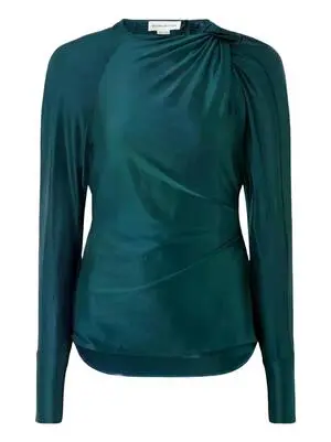 Victoria Beckham Twist Detail Blouse - Green