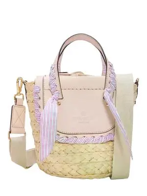 CUBA LAB Habanera Raffia Tote Bag - Neutrals