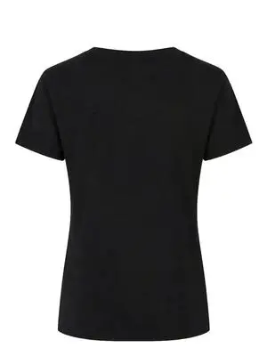 Armani Exchange V-neck T-shirt With Logo Patch - Black