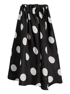 Khaite Polka-dot Skirt - Black