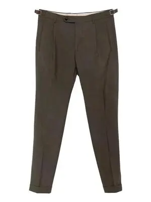 BERWICH Pleated Side-adjuster Trousers - Brown