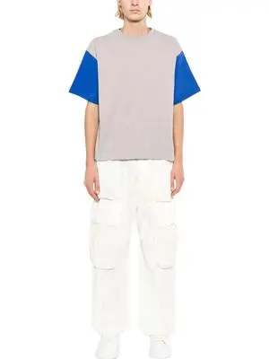 LII Colour-block Short-sleeve T-shirt - Grey