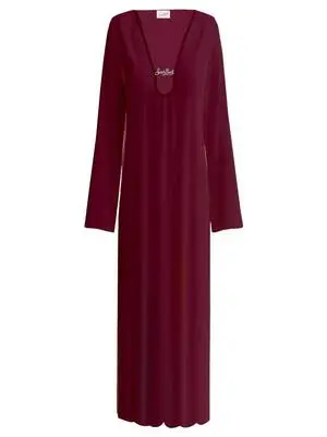 MC2 SAINT BARTH Long Scalloped Beach Dress - Red