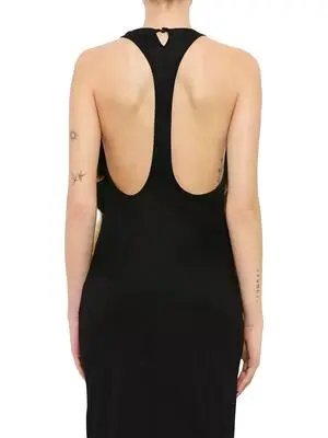 Givenchy Mask Graphic Halterneck Midi Dress - Black