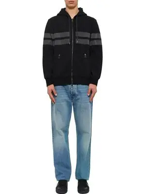 Neil Barrett Panelled Hoodie - Black