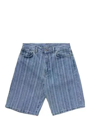 Carhartt Work In Progress Striped Denim Shorts - Blue
