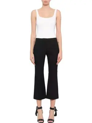Alexander McQueen Wool & Silk Cropped Tailored Trousers - Black