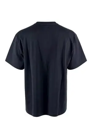 ALBERTO BRESCI Embroidered Motif Crew Neck T-shirt - Black