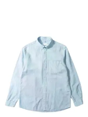 DEAN EDMONDS Button-down Chest-pocket Shirt - Blue