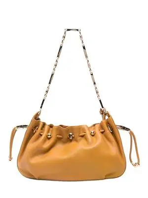 Zimmermann Halcyon Ruched Chain-link Shoulder Bag - Orange