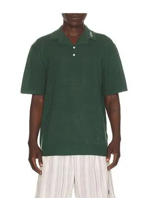 MALBON Resort Crochet Polo In . Also - Green