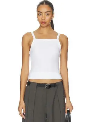 LESET Square Neck Tank - White