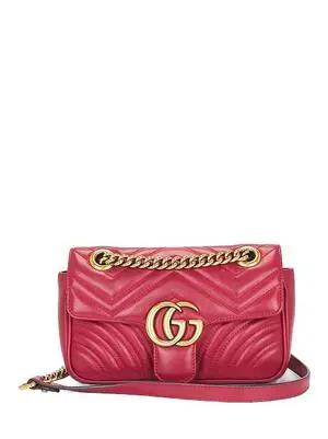 FWRD RENEW Gucci Gg Marmont Shoulder Bag - Red