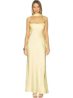 RUNAWAY THE LABEL Madeleine Strapless Maxi Dress - Yellow