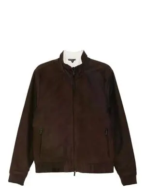 JAMES PERSE Moleskin Zip-up Jacket - Brown