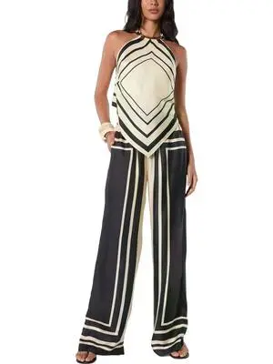 NICHOLAS Skye Halterneck Top - Neutrals
