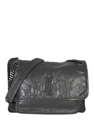 Saint Laurent Niki Chain Satchel - Gray