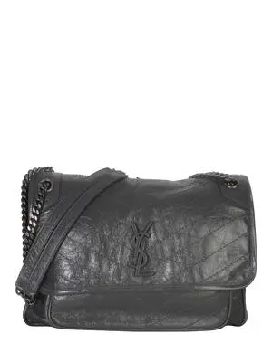 Saint Laurent Niki Chain Satchel - Gray