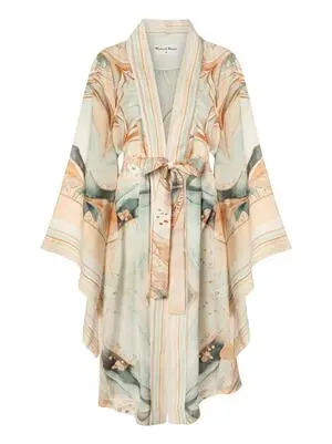 WOMEN & WOMEN Elysian-inspired Japanese Kimono - Blue
