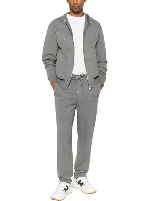Mackage Pinstripe Zip-up Hoodie - Grey